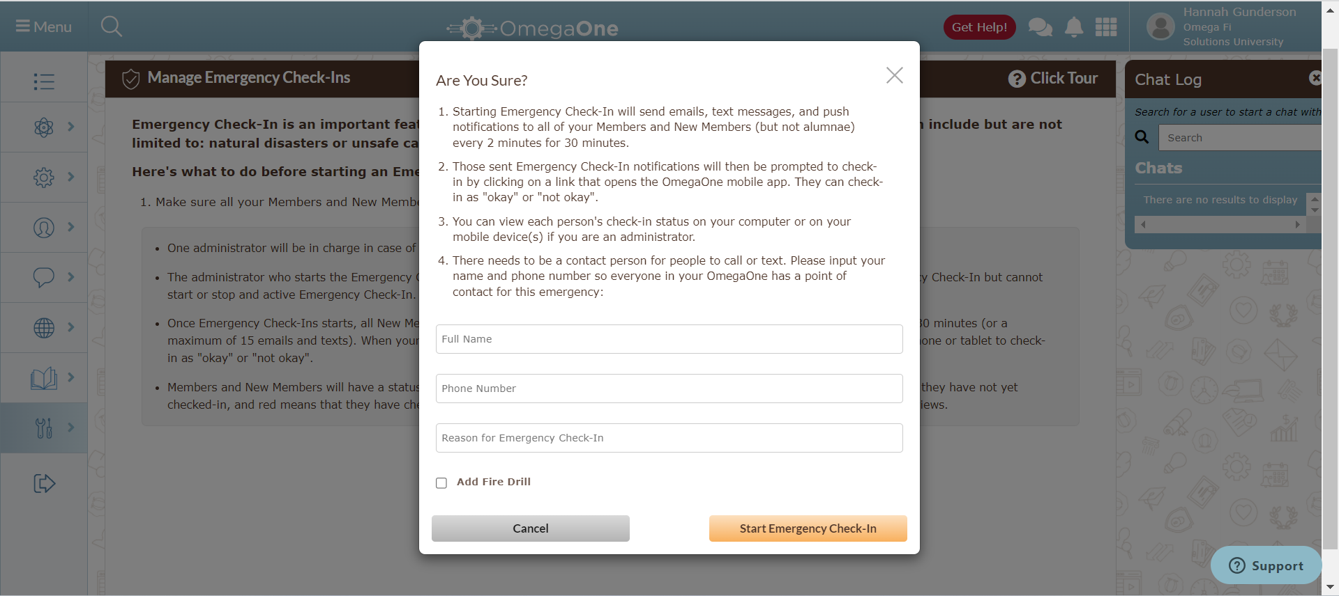 How Does Emergency Check-In Work? – OmegaOne