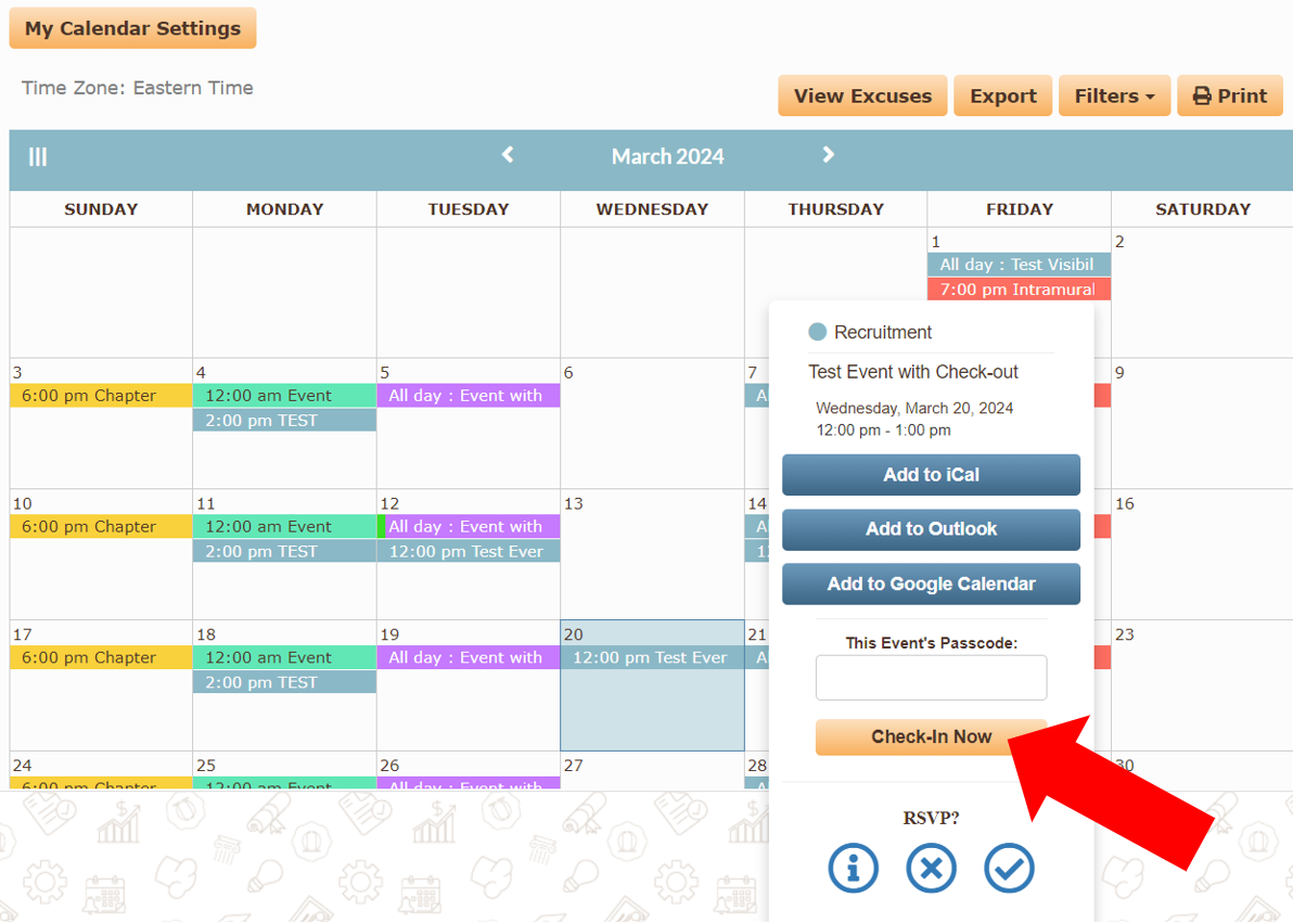How do I check in and out of an event? – OmegaOne
