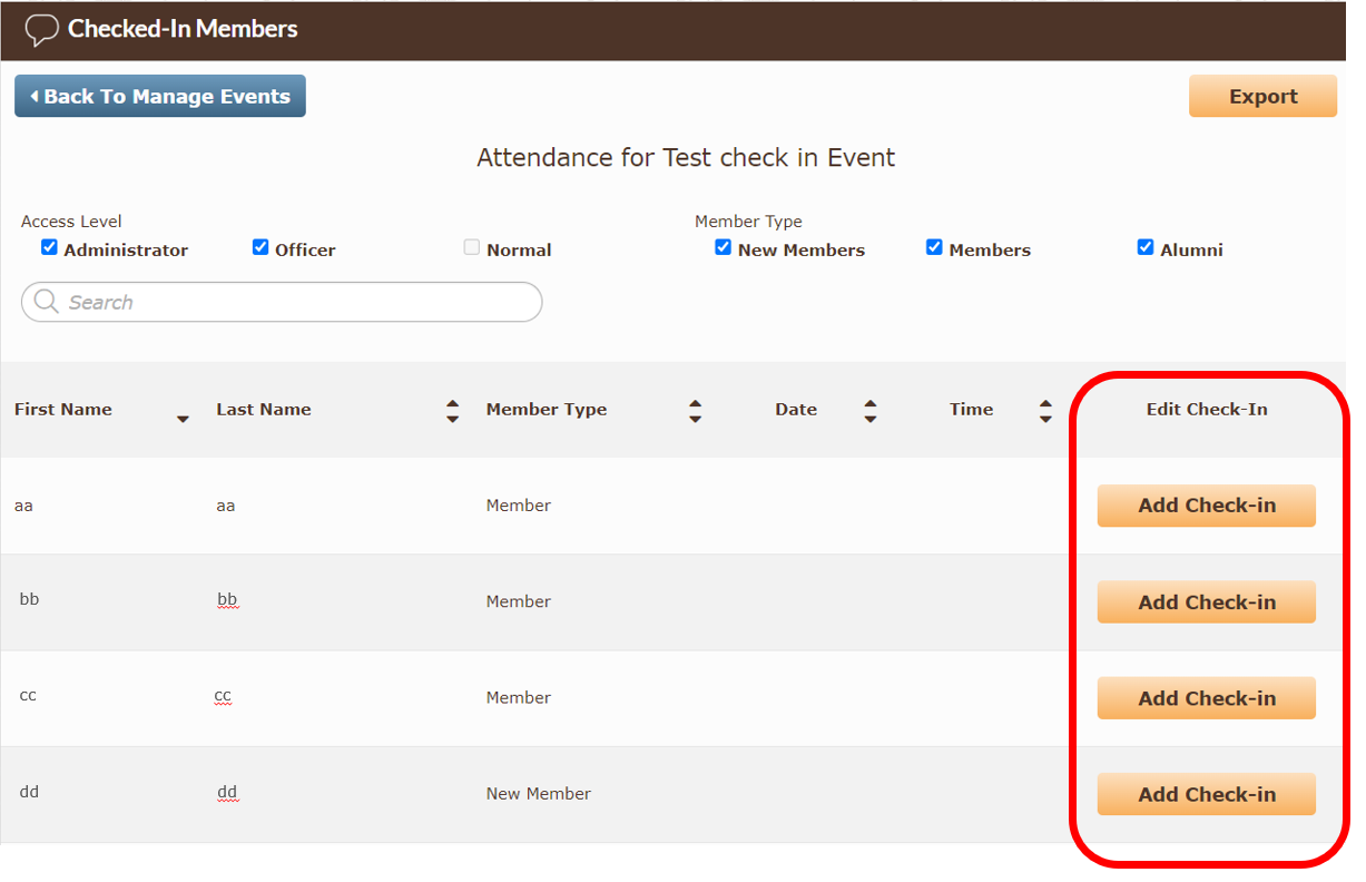 How can I view manage event check-in and check-out for my attendees? – OmegaOne